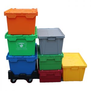 Collapsible Shipping Crates Stackable Plastic Storage Bins - Round trip ...