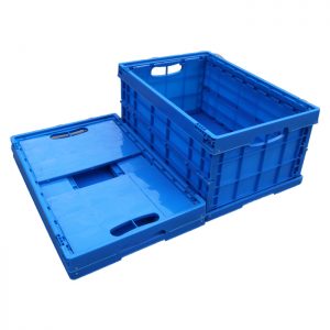 Folding Plastic Crates Euro Foldable Stacking Boxes - Round trip tote ...